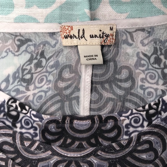 World unity | Tops | Tank Top Paisley Black And White World Unity Brand ...